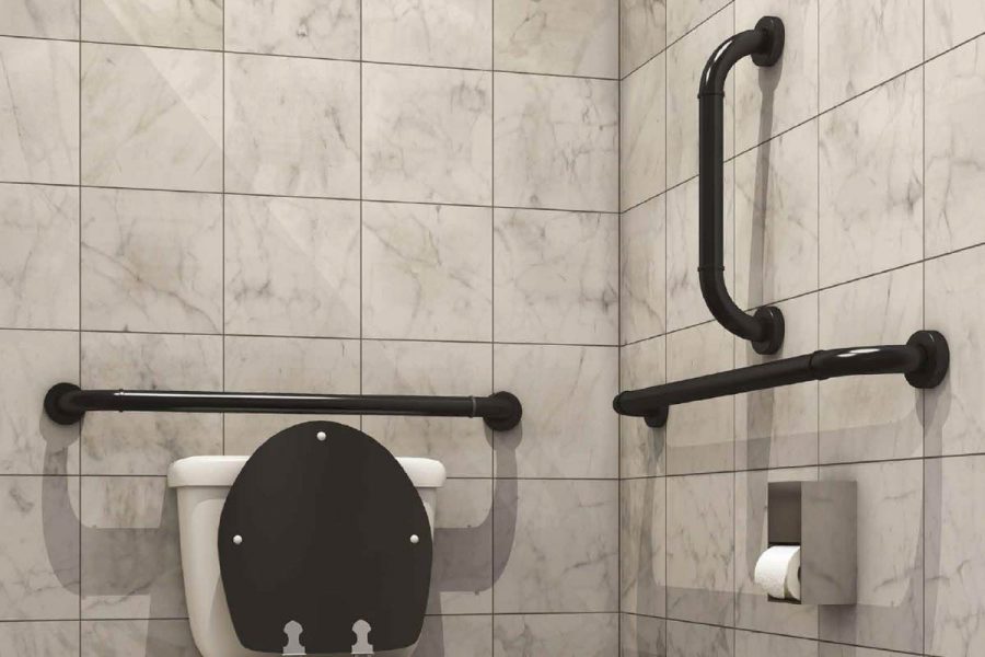 Toilet Grab Bar, Bathroom Safety Bars & Handles - Merino Restrooms