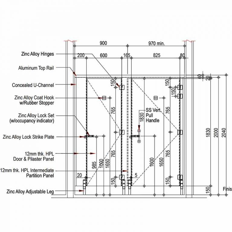 Bacchus: Bottom Mounted Premium Restroom Partition Design - Merino ...